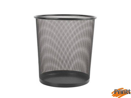 Printt. CESTINO GETTACARTE 12lt NERO in metallo Titanium